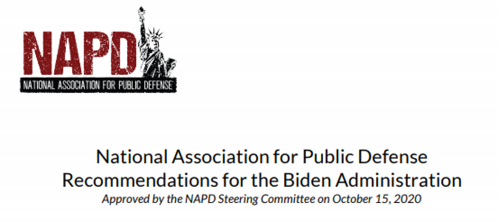 The National Association for Public Defense Provides Recommendations to ...